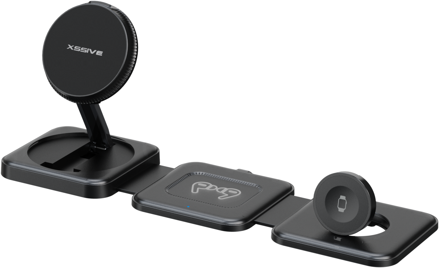 Xssive Foldable Wireless Charger 3in1 Magnetic Induction for USB-C XSS-STAND8 | MondiParts B.V.