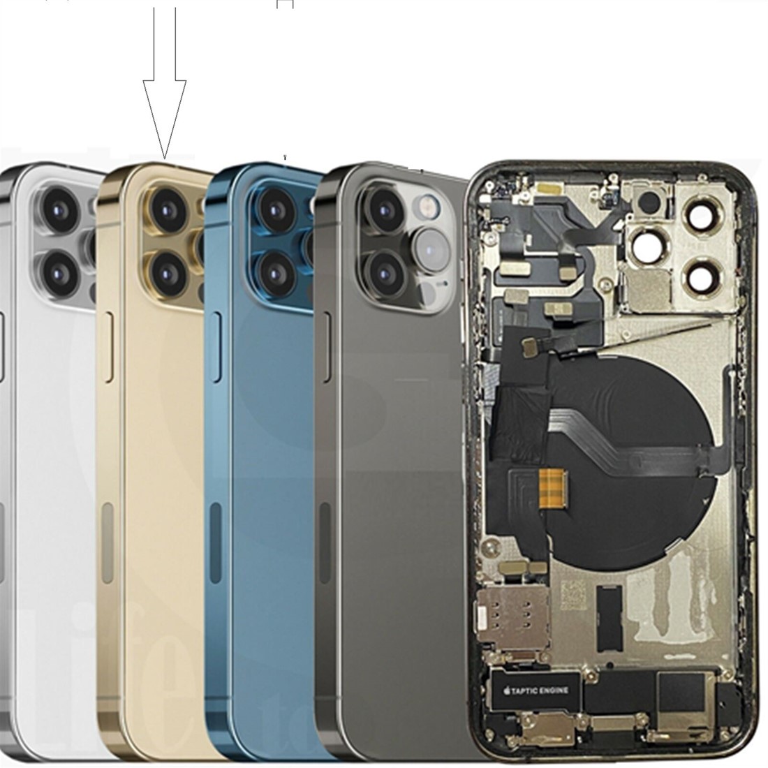 iPhone 12 Pro Max - Back Housing Complete (Pulled) no Battery - Gold