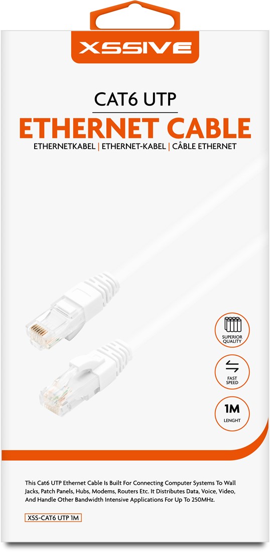 Xssive Ethernet UTP Kabel Cat.6 XSS-CAT6 UTP - 1m | MondiParts B.V.
