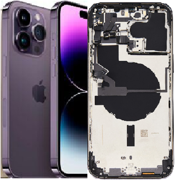 iPhone 14 Pro - Back Housing Complete (Pulled) - Paars | MondiParts B.V.