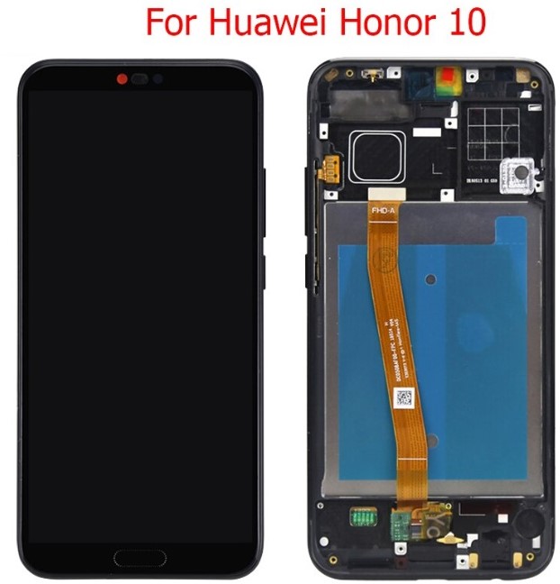 Honor 10 - LCD Display Compleet with Frame - Zwart | MondiParts B.V.