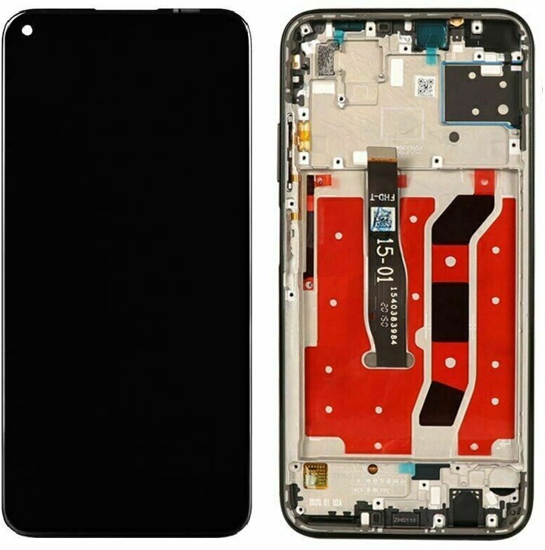 Huawei P40 Lite - LCD Display Complete with Frame - Zwart | MondiParts B.V.