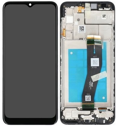 LCD Display Service Pack Galaxy A02 A022 with Frame GH82-25250A - Black