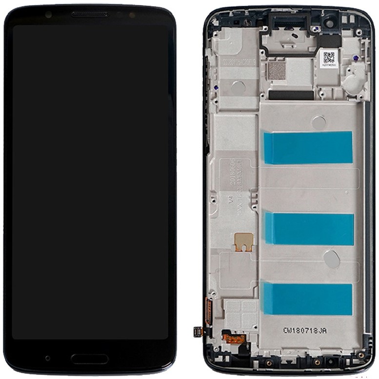 Moto G6 Plus - LCD Display Compleet with Frame - Zwart | MondiParts B.V.