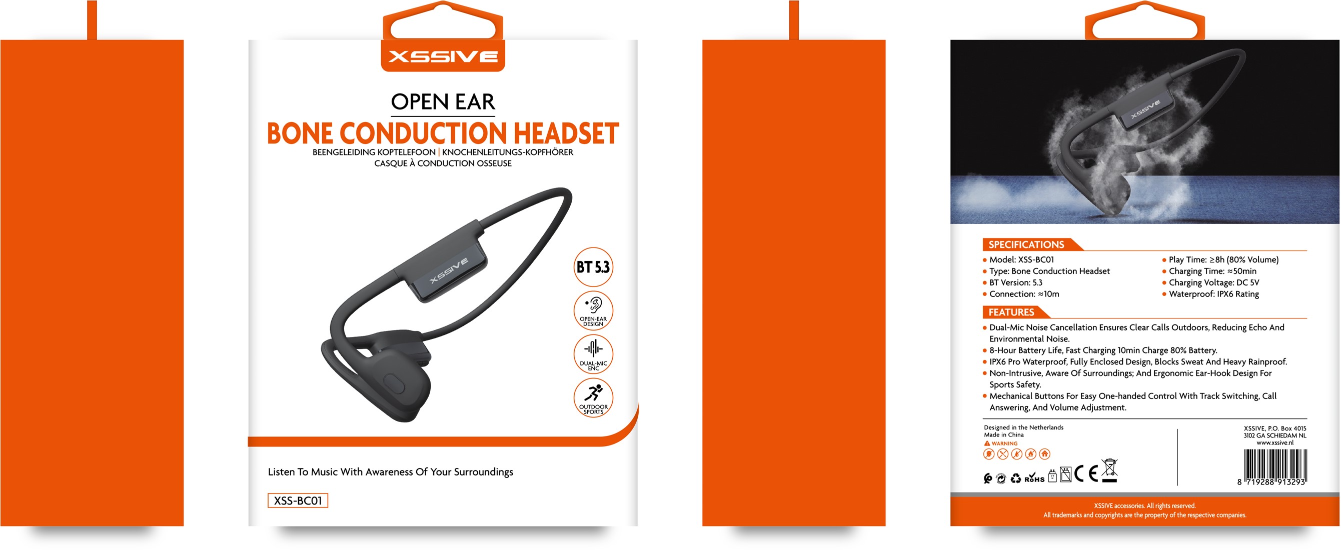Xssive Wireless Open-Ear Bone Conduction Headset XSS-BC01 | MondiParts B.V.