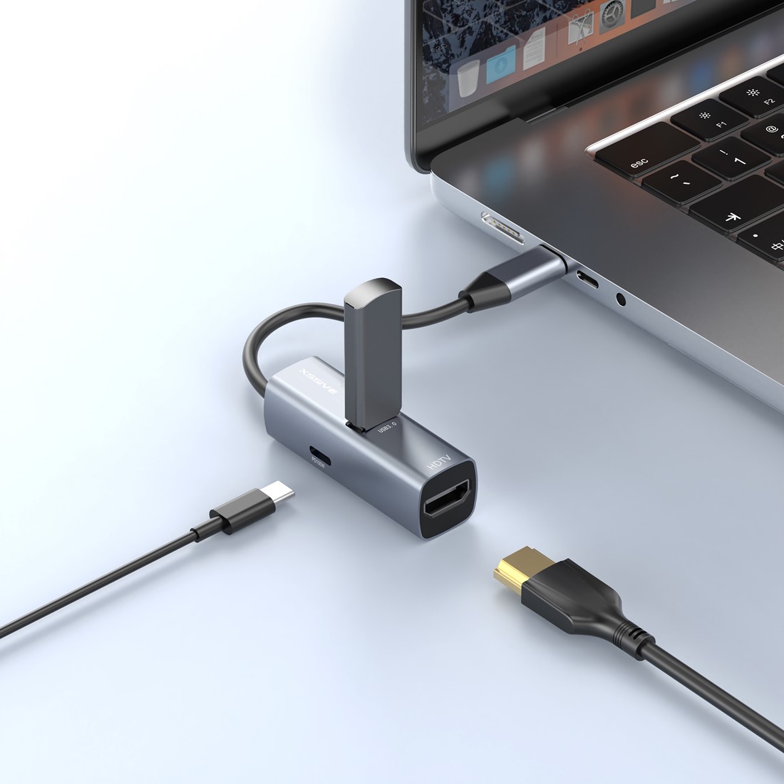 Xssive 3in1 USB Hub to USB-C XSS-HUB19 | MondiParts B.V.