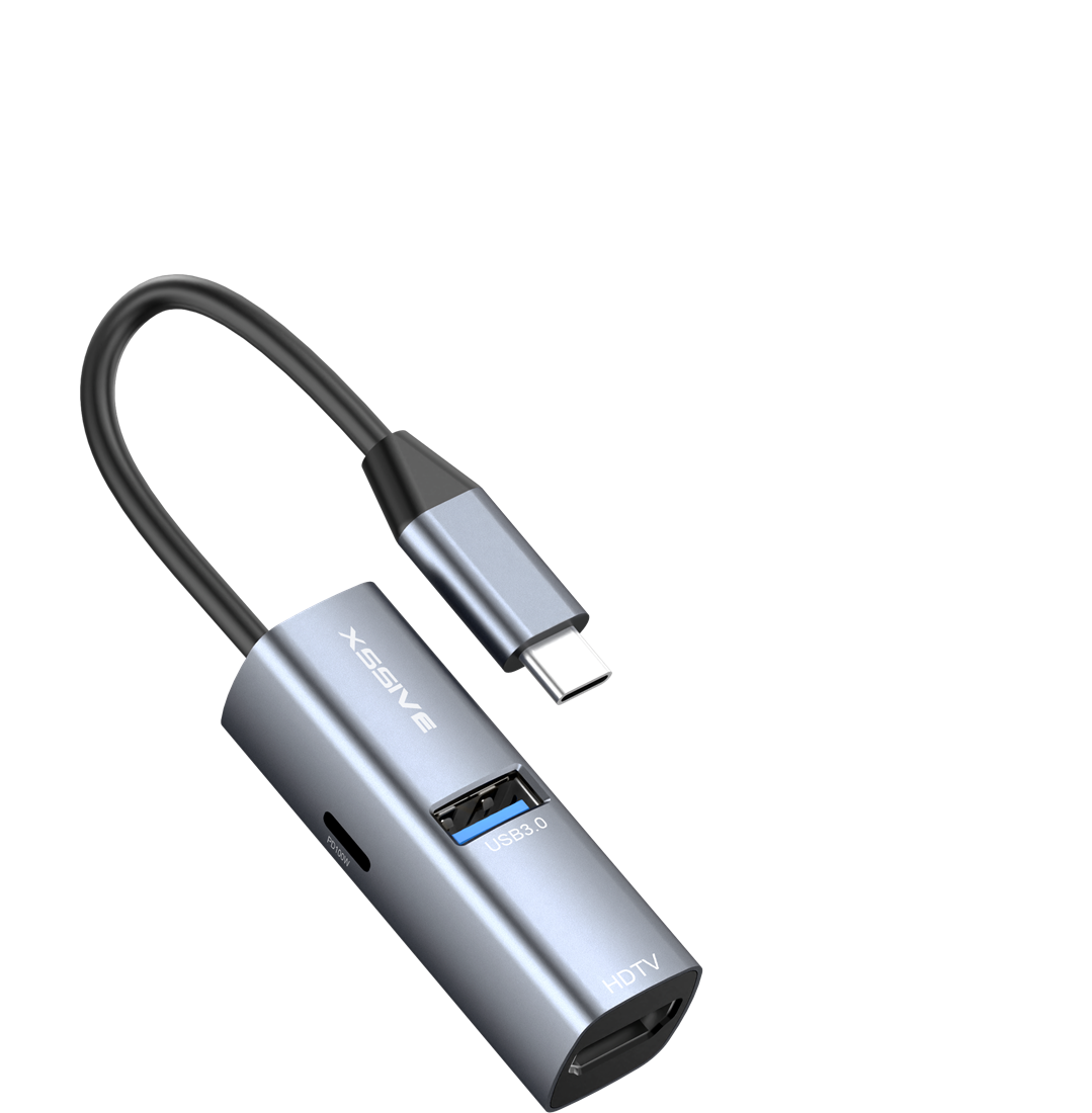 Xssive 3in1 USB Hub to USB-C XSS-HUB19 | MondiParts B.V.