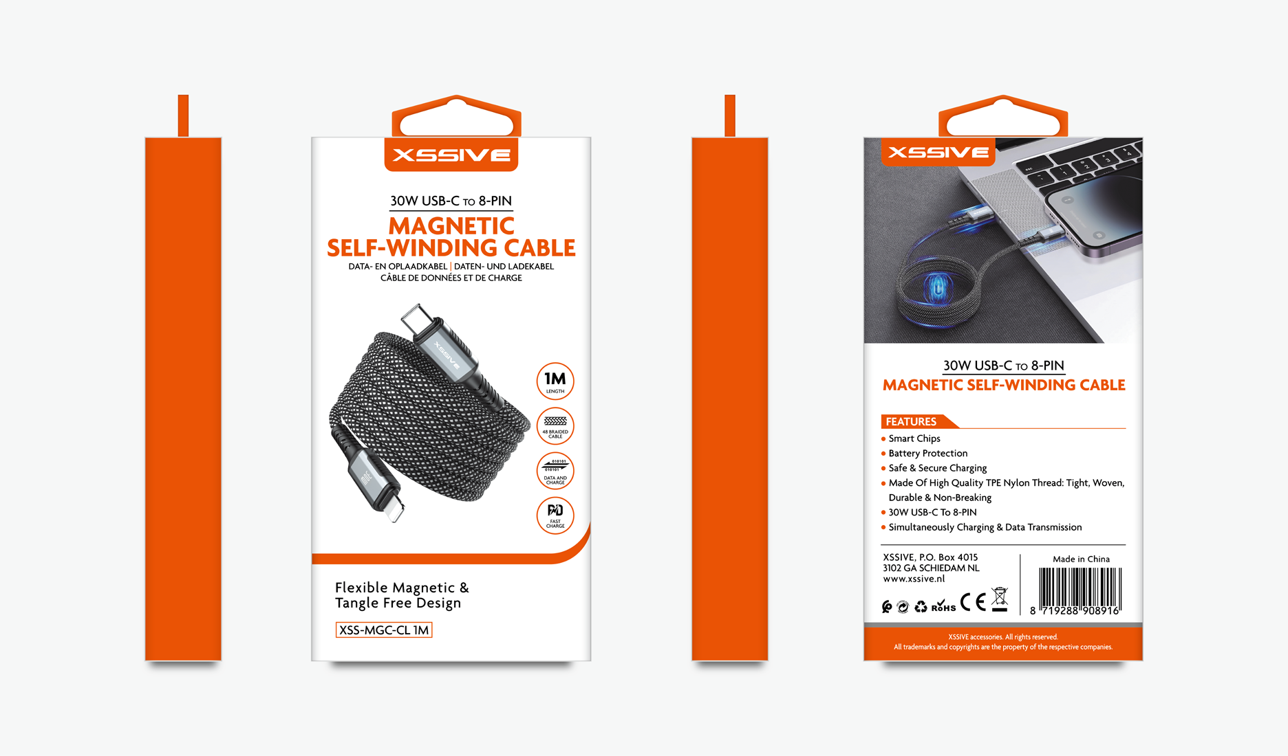 Xssive Magnetic Winding Cable 30W USB-C to 8-Pin XSS-MGC-CL1M ...