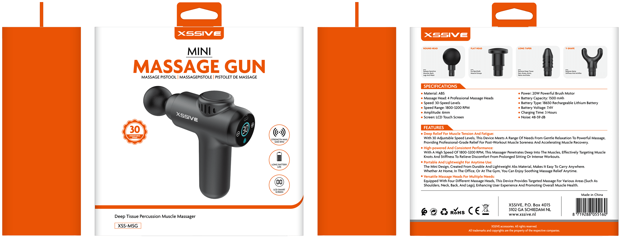 Xssive Mini Massage Gun XSS-MSG | MondiParts B.V.
