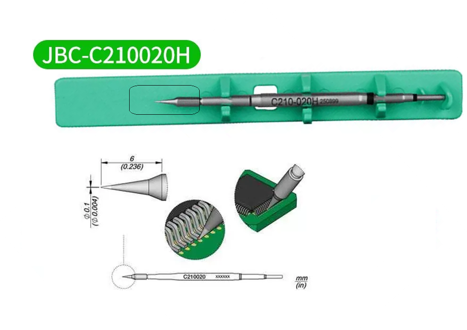 JBC Soldering Tip Haak C210-002