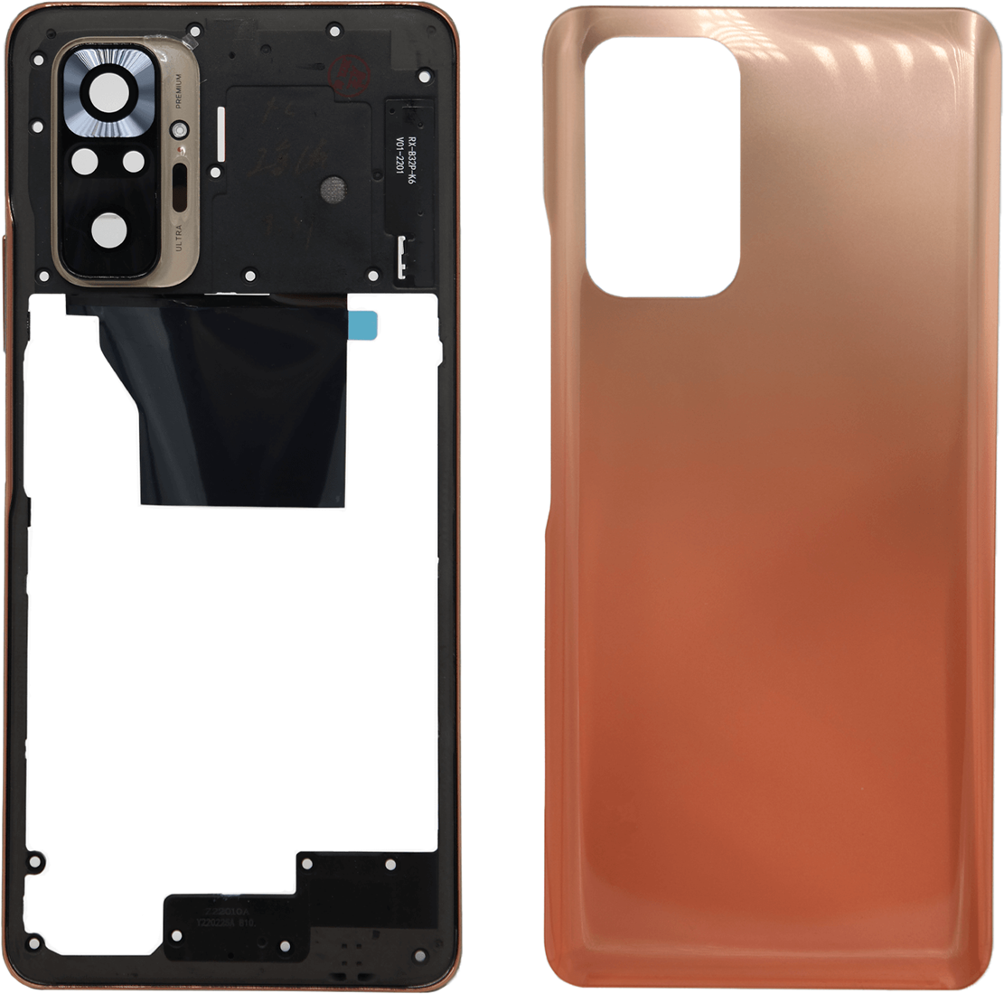 Battery Cover Compatible+Middle Frame Xiaomi Redmi Note 10 Pro 5G ...