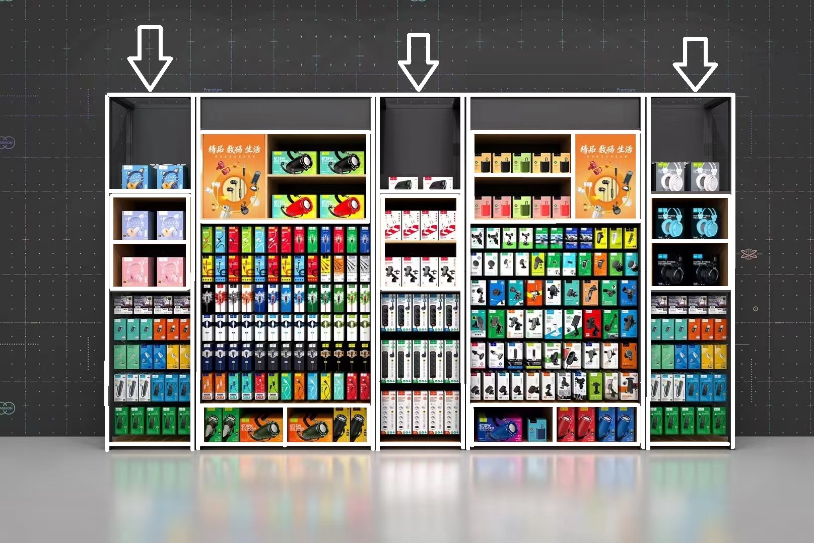 Shelf Stand 240x60x30cm | MondiParts B.V.