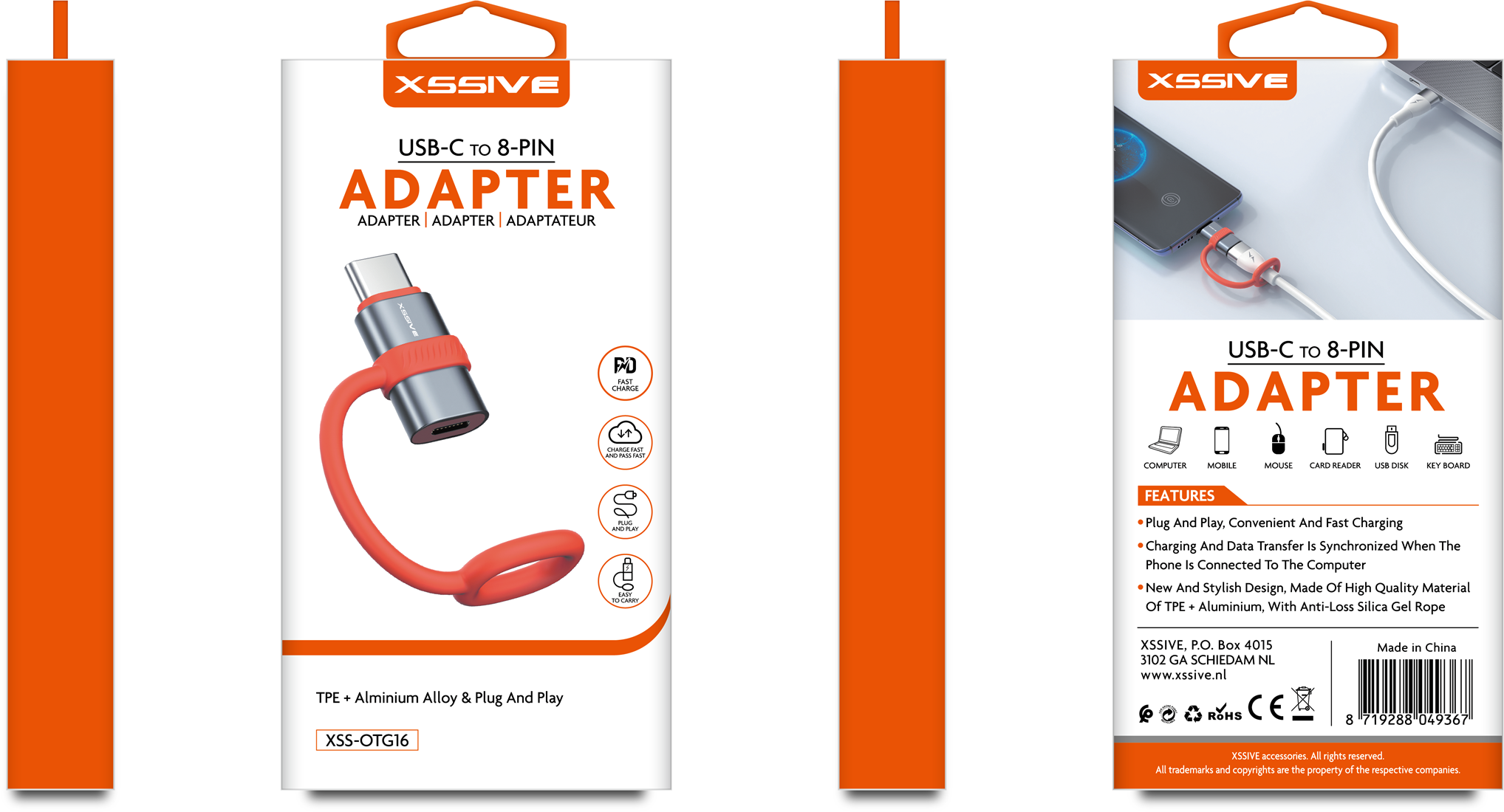 Xssive OTG Adapter USB-C to 8-Pin XSS-OTG16 | MondiParts B.V.