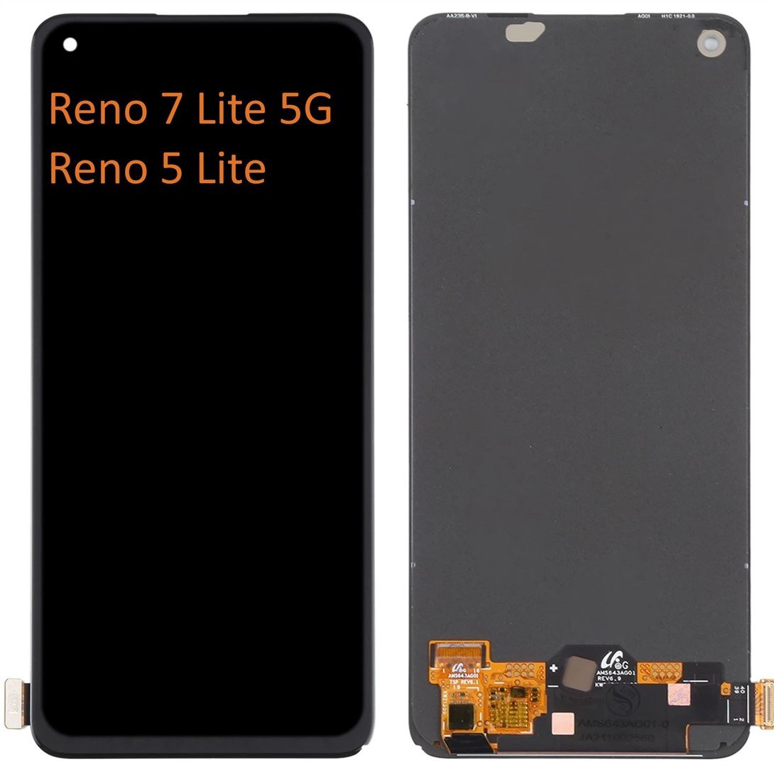 Oppo Reno 7 Lite 5G/Reno 5 Lite - LCD Display no Frame OLED - Zwart | MondiParts B.V.
