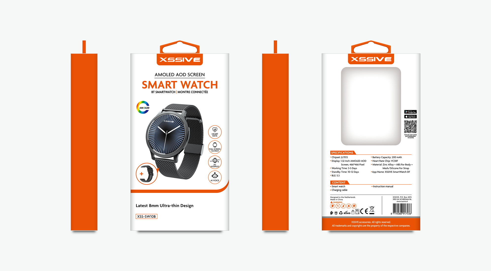 Xssive Smart Watch XSS-SW10B - Black | MondiParts B.V.