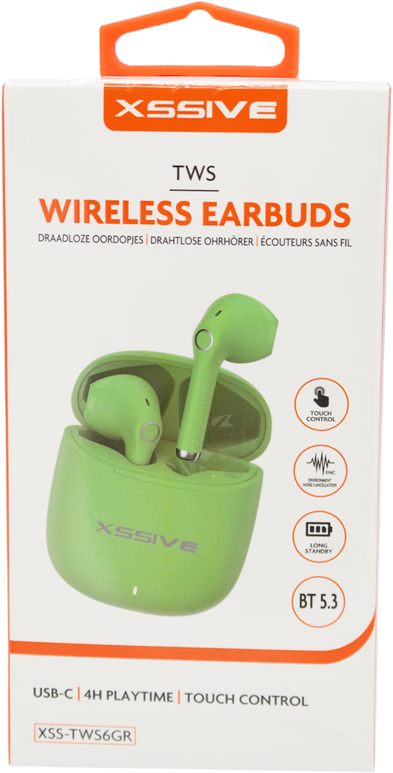 Xssive Wireless Earbuds XSS-TWS6 - Groen | MondiParts B.V.