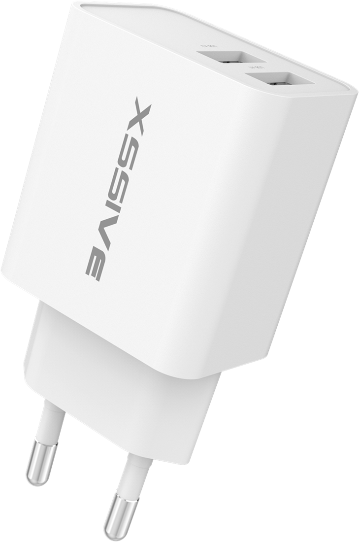Xssive Duo USB Charger+Cable Micro 2.1A XSS-AC54-M - Wit | MondiParts B.V.