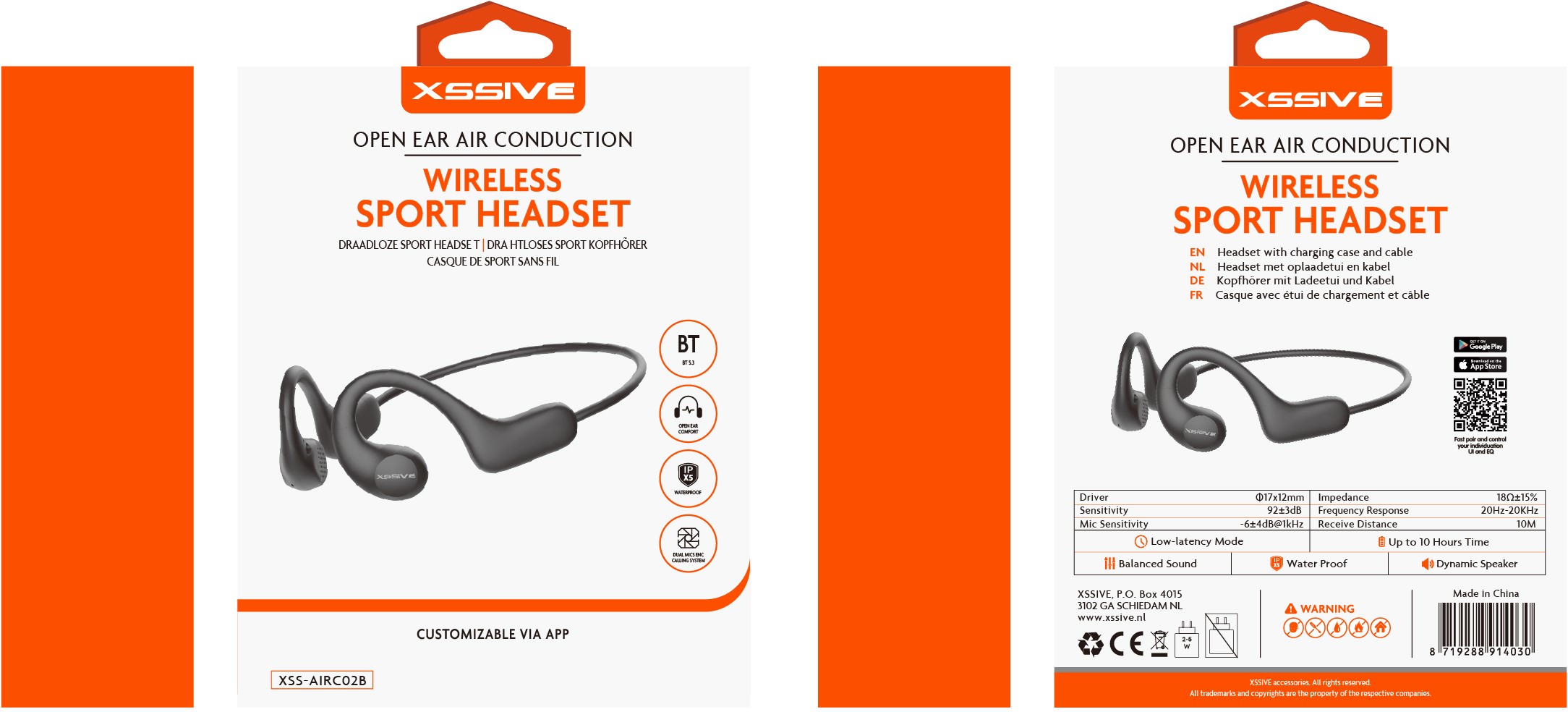 Xssive Open Ear Air Conduction Headset XSS-AIRC02 - Zwart | MondiParts B.V.
