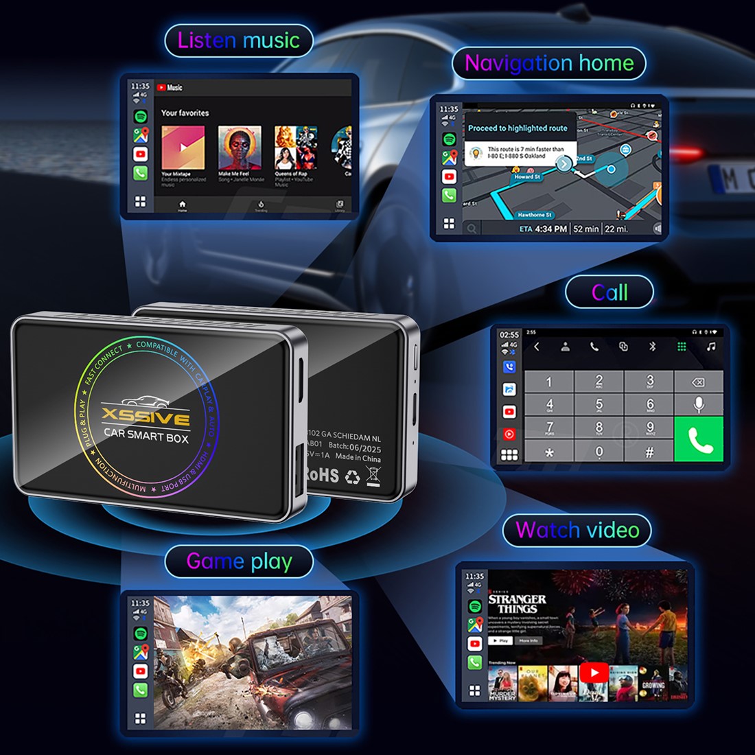 Xssive Multimedia Car Smart Box XSS-CAB01 | MondiParts B.V.