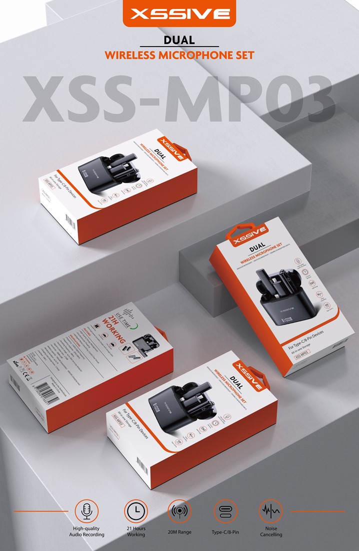 Xssive Dual Draadloze Microfoon Set (Lavalier) XSS-MP03 | MondiParts B.V.